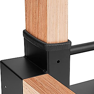 Heavy Duty steel Firewood Storage Rack for Outdoor, Black Metal Coated Firewood Log Holder for Indoor Fireplace, Firewood Bracket Kit (Set of 2 Packs) with 25 Screws, Suitable for Different Lengths