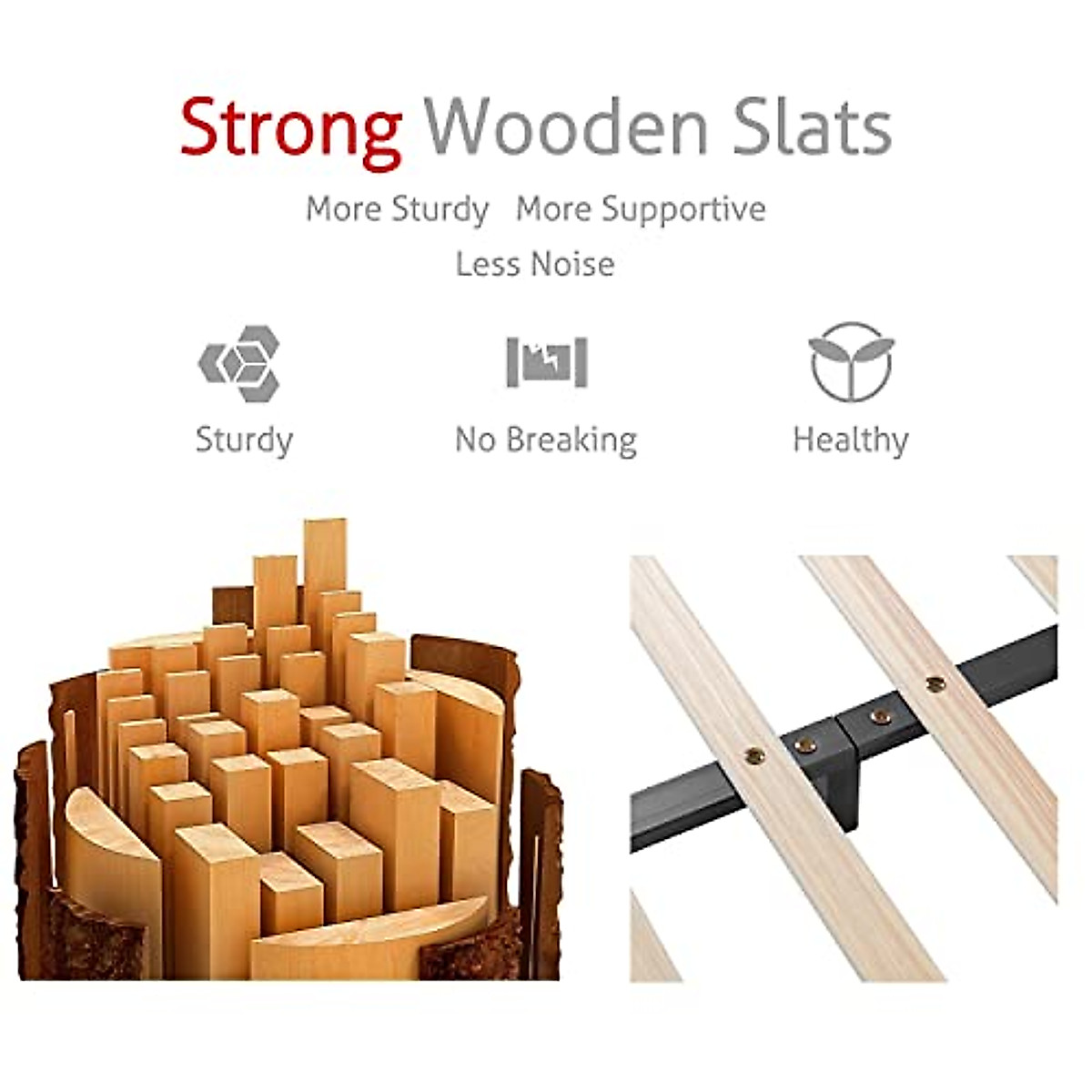 SHA CERLIN Full Size Bed Frame Luxury Wave-Like Modern Upholstered Low Profile Platform Bed, Faux Leather Sleigh Bed with Adjustable Headboard, No Box Spring Needed, Black