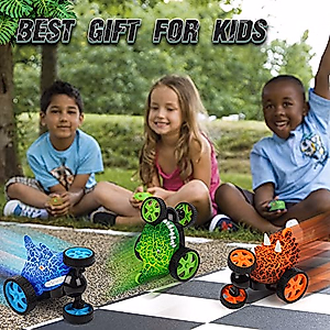 Remote Control Car for Toddlers - Rc Stunt Car for Kids 360 Degree Rotation, Monster Racing Car Toys for Kids, Birthday Gifts for Boys Girls 3 4 5 Years Old (Shark)