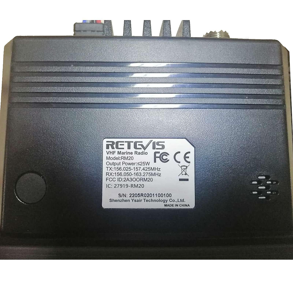 Retevis RM20 Marine VHF Radios for Boats, Marine Band Radio, Built in GPS, DSC, IP67 Waterproof, NOAA Weather, Fixed Mount Ship to Shore Radio for Boats(Black)