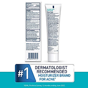 CeraVe Salicylic Acid Acne Treatment with Glycolic Acid and Lactic Acid | AHA/BHA Acne Gel for Face to Control and Clear Breakouts | Fragrance Free, Paraben Free, Oil Free & Non-Comedogenic|1.35 Ounce