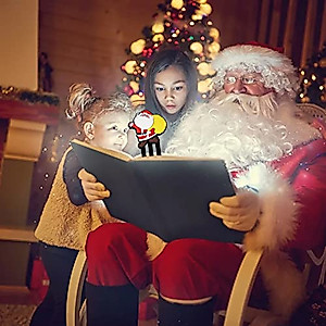 2 Pack Christmas Bookmarks for Kids 3D Non-Slip Santa Claus Bookmark and Page Holder Unique Gift Idea PVC Book Marker and Reading Accessories for Christmas Gift,100th Day of School Gift,Students