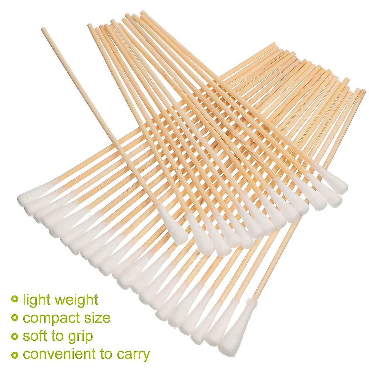 200 Pieces 6 Inches Buds for Dog Long Ear Swab with Wooden Handle for Pet