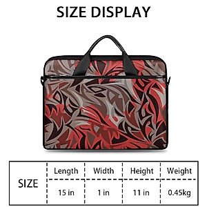 Maori Motifs Laptop Computer Bag Waterproof Shoulder Messenger Bag 13-15 inch Durable Laptop Tote Bag with Shoulder Strap Handle Lightweight Crossbody Briefcase