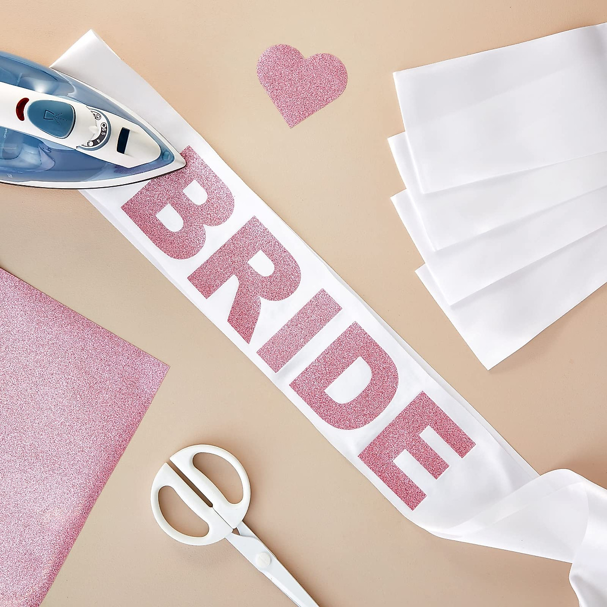 Sparkle and Bash 24 Pack Blank White Satin Sashes Bulk for Pageants, Bachelorette Party, Prom (4 x 33 Inches)