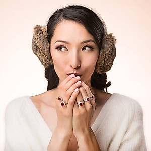 BERRICLE Sterling Silver Halo Wedding Engagement Rings Simulated Ruby Oval Cut Cubic Zirconia CZ Ring for Women, Rhodium Plated Size 9