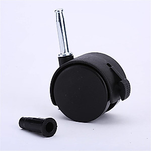 Computer Chair, Universal Office Chair Wheels 4pcs M10 Wearable Rubber Swivel Caster Smooth Rotate Mute Rollers Furniture Hardware