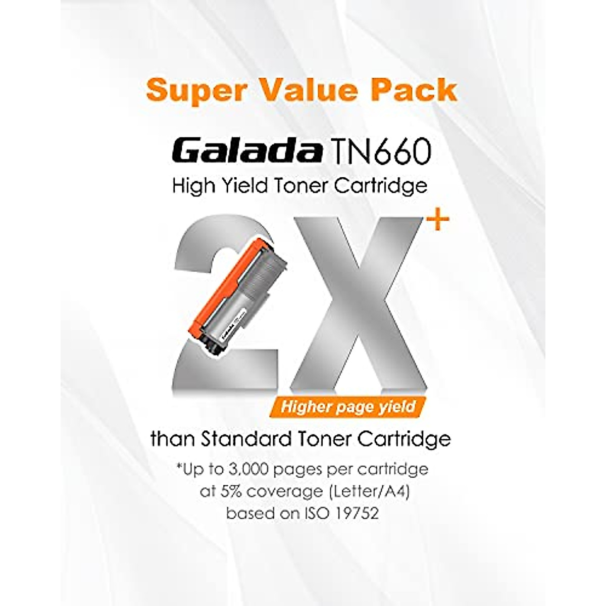 GALADA Compatible Toner Cartridge Replacement for Brother TN630 TN660 TN-630 TN-660 for Dcp-l2520dw Dcp-l2540dw Mfc-l2700dw Mfc-l2720dw Mfc-l2740dw Hl-l2340dw Hl-l2320d Hl-l2360dw Hl-l2380dw 4 Pack