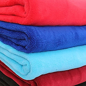 Threadart Super Soft Ultra Plush Fleece Throw Blankets 50"x60" | Fuzzy Soft Cozy Microfiber| Lime Green