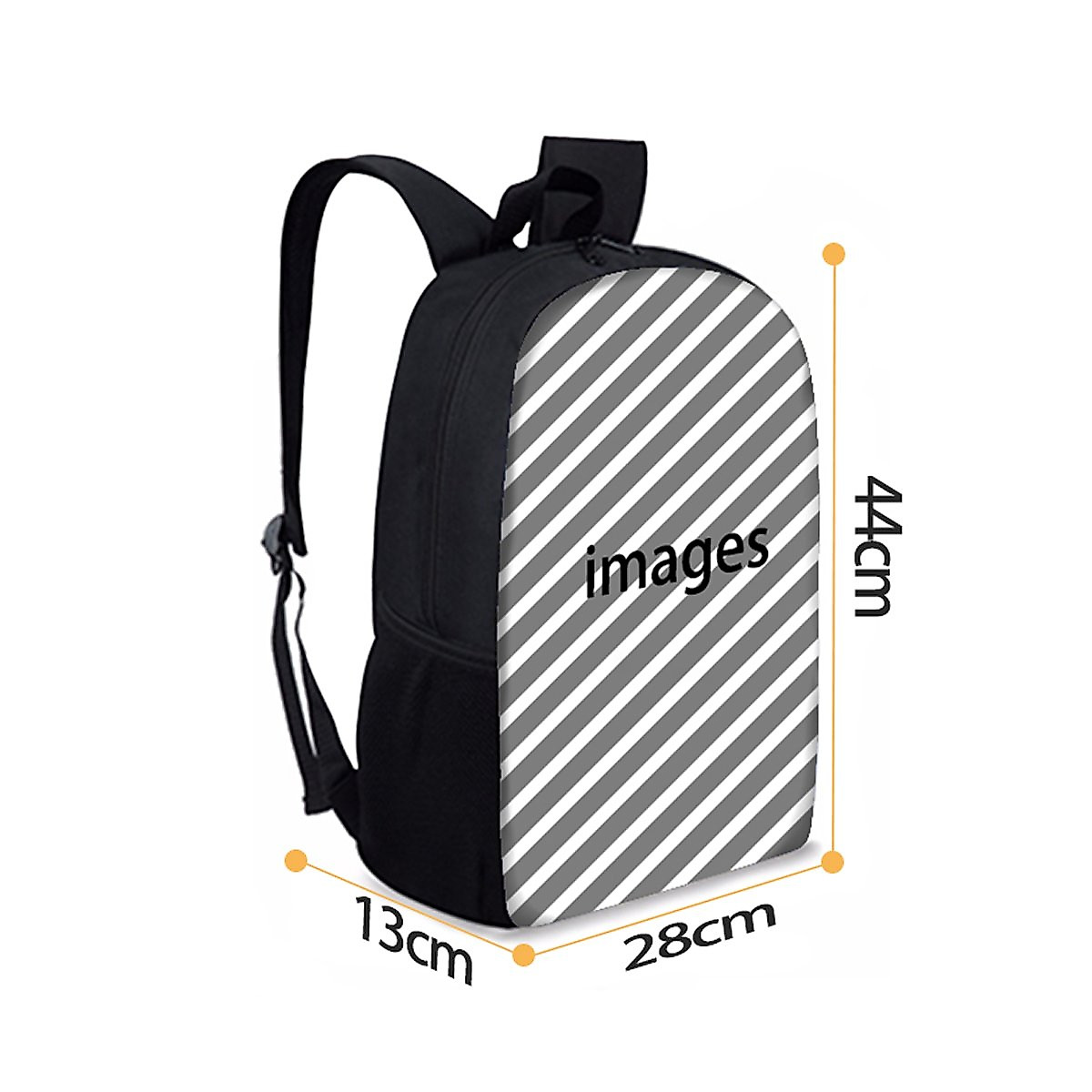 Dellukee Middle School Student Backpack Lunch Bag Set Pen Bags Fashion Durable Large Book Bag Wolf Print