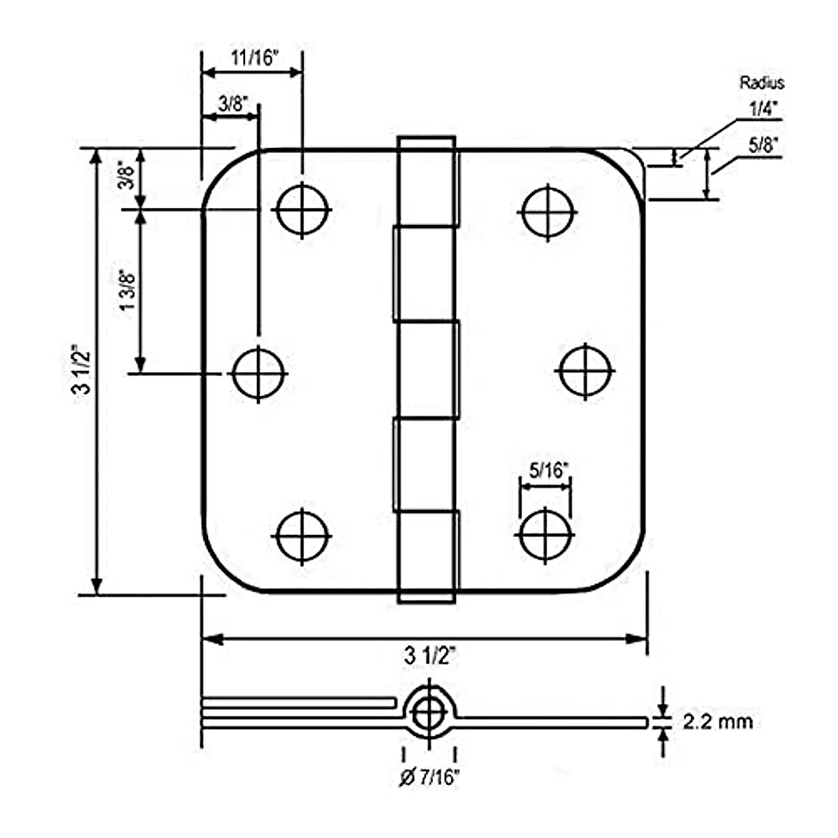 JTSQ 30 Pack 3.5" Interior Door Hinges with 5/8" Radius Hinge Door-Hinges Door Hinges Door Hinges Kitchen Cabinet Hinges Hinges for Kitchen cabinets Door Hinge Door Hardware Cabinet Hinge Hinges