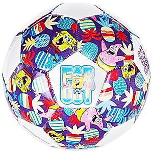 Capelli Sport Spongebob Squarepants Soccer Ball Size 5, Patrick Star and Pineapple Design Officially Licensed Futbol for Boys and Girls Soccer Players, Multi