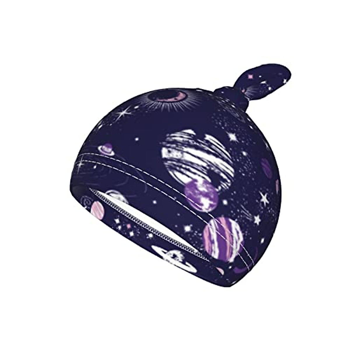 Space Galaxy Constellation Purple Newborn Swaddle Blankets Hat Sets Soft Stretchy Christan Baby Stuff Receiving Blanket Gifts for Infant Baby Boy Girl