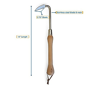 Carrot Design Cape Cod Weeder Hand Garden Weeding Tool - Stainless Steel