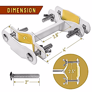 Vinazone Patio Umbrella Holder, Heavy Duty Deck Umbrella Mount, Umbrella Holder for Deck Railing, Deck Mount Umbrella Holder, Umbrella Deck Mount, Umbrella Clamp for Fence, Railing, Deck- 2Pack -White