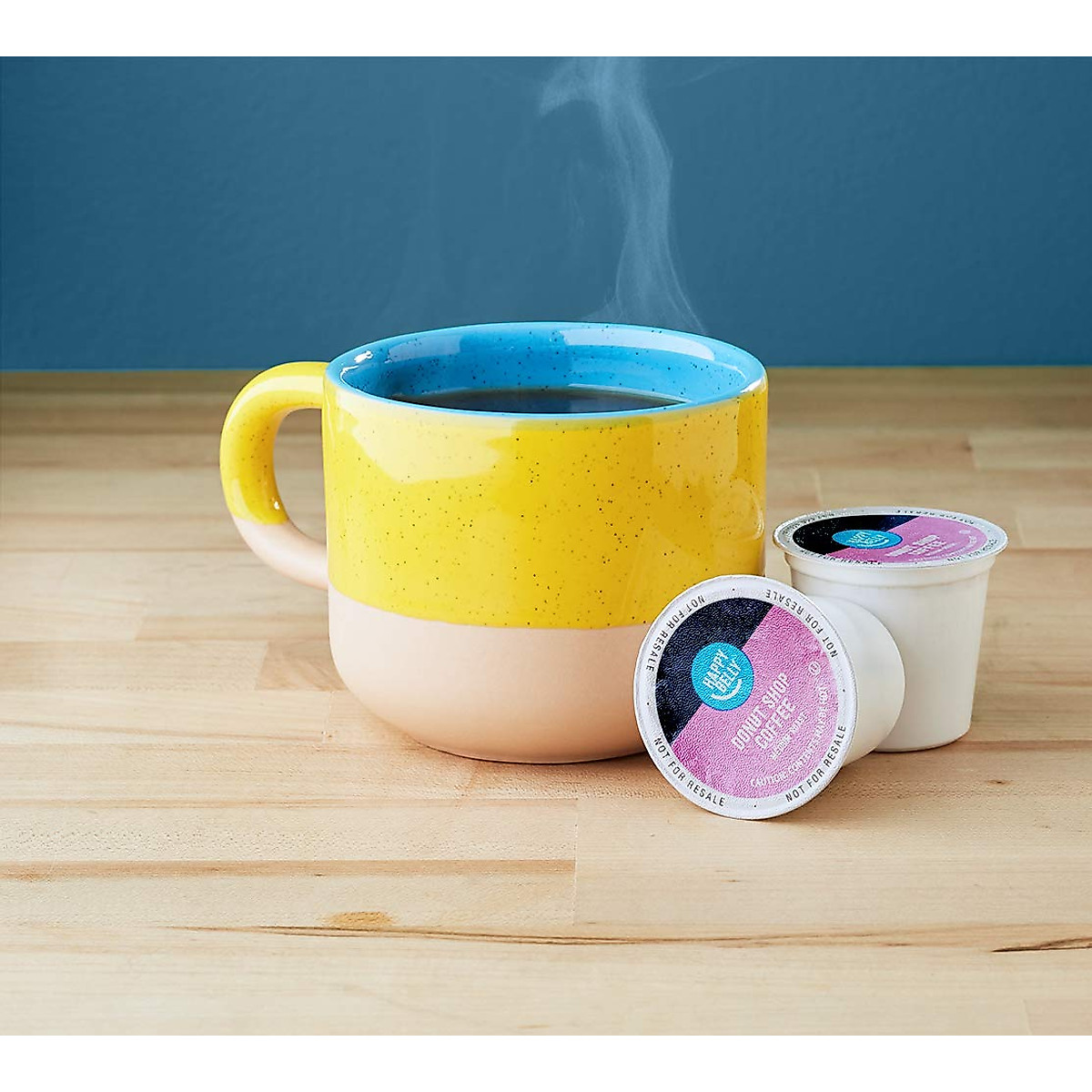 Amazon Brand - Happy Belly Medium Roast Coffee Pods, Donut Style, Compatible with Keurig 2.0 K-Cup Brewers, 100 Count