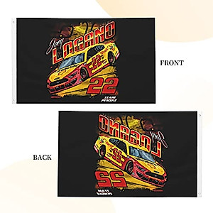 Joey Logano 22 3x5 Ft Flag Double-Sided Printing Banner Indoor Outdoor Decorative Flags Metal Grommets Durable