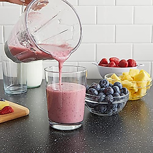 West Bend Blender Retro-Styled 3 Speeds with 48 oz Glass Blending Jar and Stainless Steel Blade, 500-Watts, Blue