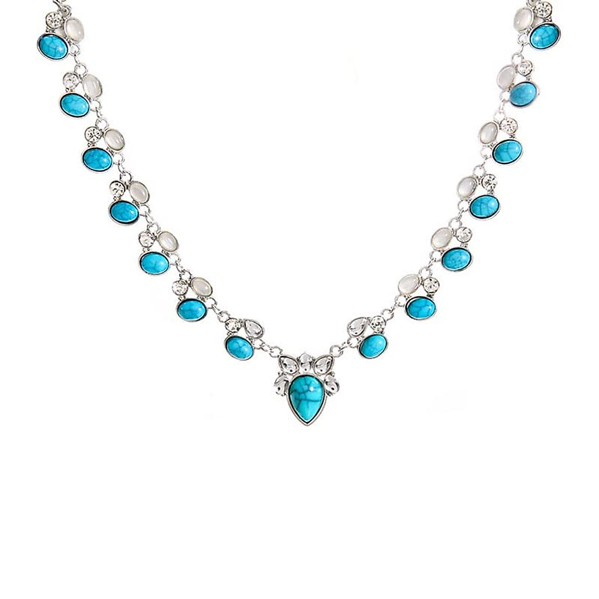 Aktully Turquoise Necklaces for Women Turquoise Jewelry for Women Turquoise Pendant Western Necklace Turquoise Necklace Western Squash Blossom Necklaces for Women Western Necklaces for Women