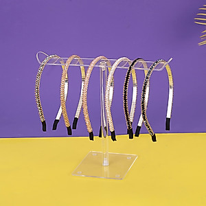 LOVNFC Headband Holder, Hair Accessories Organizer Acrylic Clear Hairband Hair Hoop Display Stand with for Girls Women