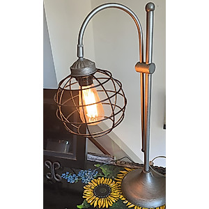 EFINEHOME Set of 2 Industrial Vintage Rustic Bulb Covers| DIY Farmhouse Metal Wire Cage for Hanging Pendant Lighting | Light Fixture Lamp Guard| Lampshade Replacement Accessories (Globe)