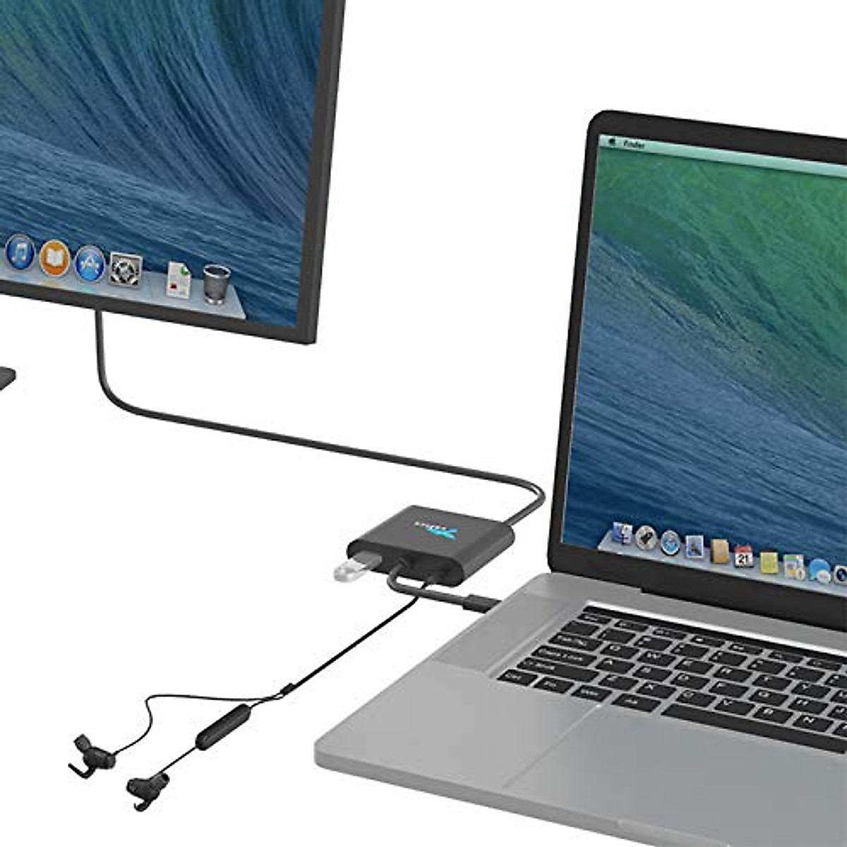 IMD-ULC362 Type C to HDMI to VGA Adapter