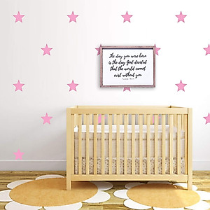 Generic The Day You Were Born Nursery Wall Art - Religious Wall Art | Nursery Prints | Quote Wall Art | Baby Boy Nursery | Baby Girl Nursery | Expecting Mom Gift 12x16 Brown