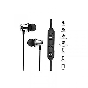 Wireless Magnetic Sport Neckband Headphones (Silver)