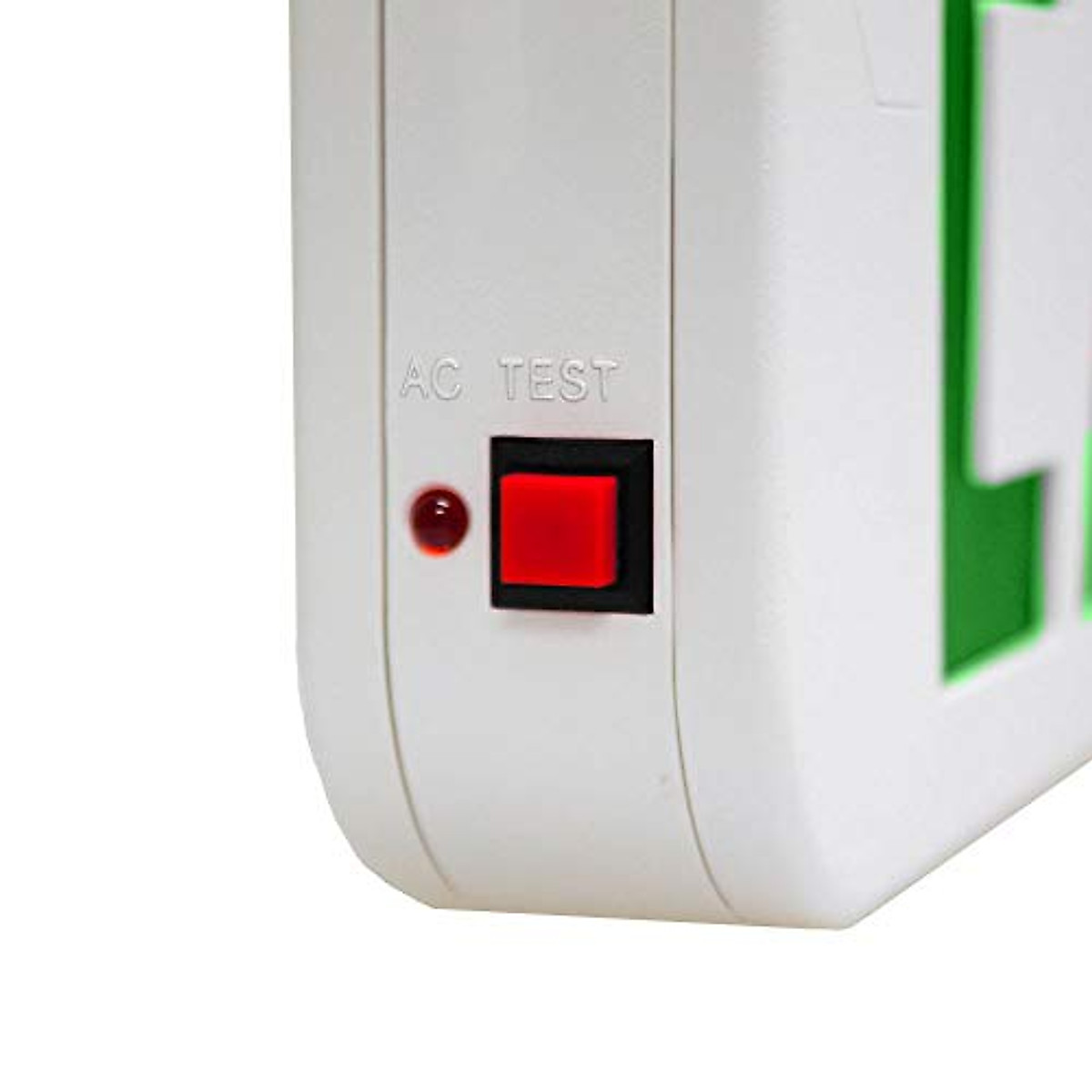 LFI Lights | Green Exit Sign | All LED | White Thermoplastic Housing | Hardwired with Battery Backup | Optional Double Face and Knock Out Arrows Included | UL Listed | (2 Pack) | LEDJR-G