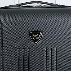 Travelers Club Chicago Hardside Expandable Spinner Luggages, Black, 20" Carry-On