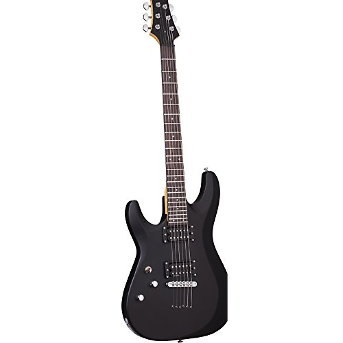 Schecter 433 C-6 Deluxe Left Handed Solid-Body Electric Guitar, Satin Black