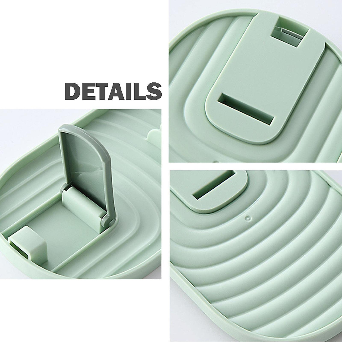 2 Pcs Multifunction Spoon Rest, Pot Lid Holder, Foldable Organizer Household Utensil Anti-Slip Pan Cover Holder, Storage Rack Pot Lid Stand Spoon Shelf 2White