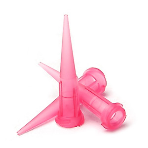 Auniwaig 100PCS Plastic Tapered Pinhead 20 Gauge TT Adhesive Dispensing Tip 0.64mm Tip ID Smoothflow Tapered Tips Dispensing Needle Tips Accessory Parts for Glue Epoxy Dispensing