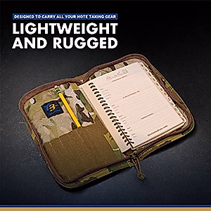 T3 Data Book Cover, Tactical Notebook Organizer Case, Heavy-Duty Document and Hiking Journal Case Multicam