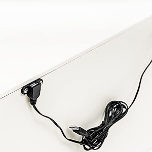 Babyletto Palma 2-Drawer Nightstand with USB Charging Port, Mid-Century, Warm White/Walnut