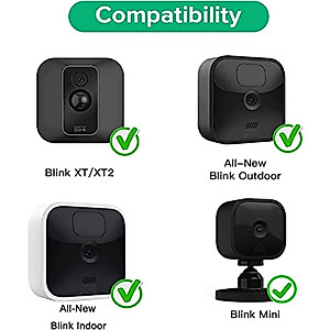 Blink Outdoor Camera Wall Mount, 360 Degree Adjustable Flexible Clip Clamp for Blink XT/XT2/All-New Blink/Blink Mini, for Blink Indoor Security Camera System, Attach Blink Camera Without Any Tools