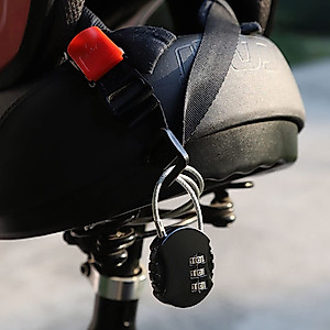 3 Pack Small Combination Lock, 3 Digit Luggage Locks Locker Lock, Resettable Digit Padlock for Gym, Luggage, Outdoor Fence, Case(Black, Silver, Blue)