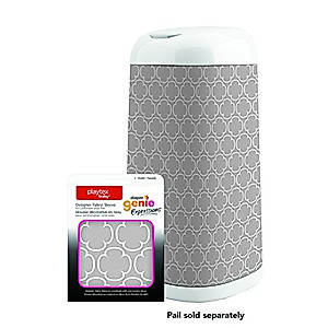 Diaper Genie Playtex Expressions Fabric Sleeve, Grey Clovers