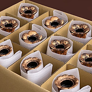 codree 4 Sets Glass Divider Kits for Kitchen Moving Box Dish Packing Moving Boxes-Glass Cell Divider Corrugate Dividers with 48 pcs Foam Pouches Fits in 16x12x12 Inch Box (Box Not Included)