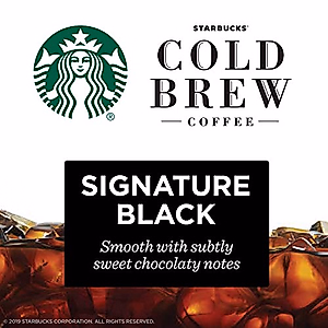 Starbucks Cold Brew Coffee | Signature Black Single-Serve Concentrate Pods (Total 36 capsules) 6 capsule each | Pack of 6