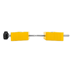Camco Large RV Wheel Stop | Fits 26 to 30-inch Diameter Tires and Tire Spacing from 3 ½ to 5 ½-inches | Yellow (44622)