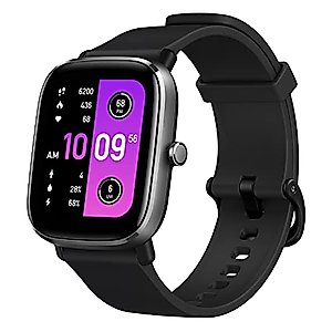 Amazfit [2022 New Version] GTS 2 Mini Smart Watch for Men Women, 14-Day Battery Life, Alexa Built-in, Health Fitness Tracker, with GPS & 68 Sports Mode, Blood Oxygen Heart Rate Sleep Monitor, Black