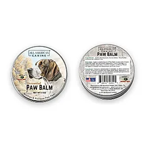 All American Canine Soothing Paw Balm with Natural Ingredients for Dog Paw Protection and Nourishment | Suitable for Active, Working, and Sporting Dogs, 4 oz