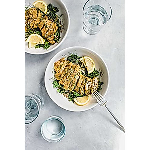 LE TAUCI Pasta Bowls 45 OZ, Large Salad Bowls and Serving Bowls, Soup Bowl, Ceramic Pasta Plates - 8.5 Inch, Set of 4, White