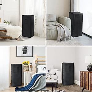 Portable Air Conditioner Cover, Dustproof and Waterproof AC Cover for Indoor Use Winter Storage Fits Most AC Units, Remote Storage Bag Included - 13.2x12.2x28.5inch (Black)