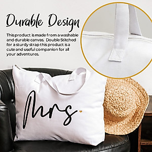 Future Mrs Tote Bag Bride To Be Tote - Classy Bachelorette Gifts For Bride Beach Bag Shower Party Honeymoon Bag Gift - Bridal Totes For Wedding Day Essentials Wifey Bags (Large Canvas 15"x20")