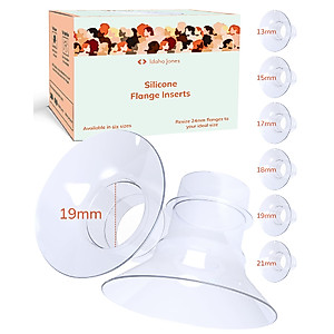 Idaho Jones Flange Inserts for Breast Pumps | Convert 24mm Flange to 19mm; Spectra, Momcozy, Mom Cozy, Ainsir, Iapoy, Hygeia, Motif, Tsrete, Ikare, Zomee (2pcs, 19mm)