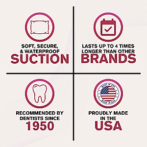 Cushion Grip Thermoplastic Denture Adhesive, 1 oz - Secure Loose-Fitting Upper and Lower Dentures and Partials | Non-Glue Adhesive, Acts Like a Soft Reliner (Pack of 10)