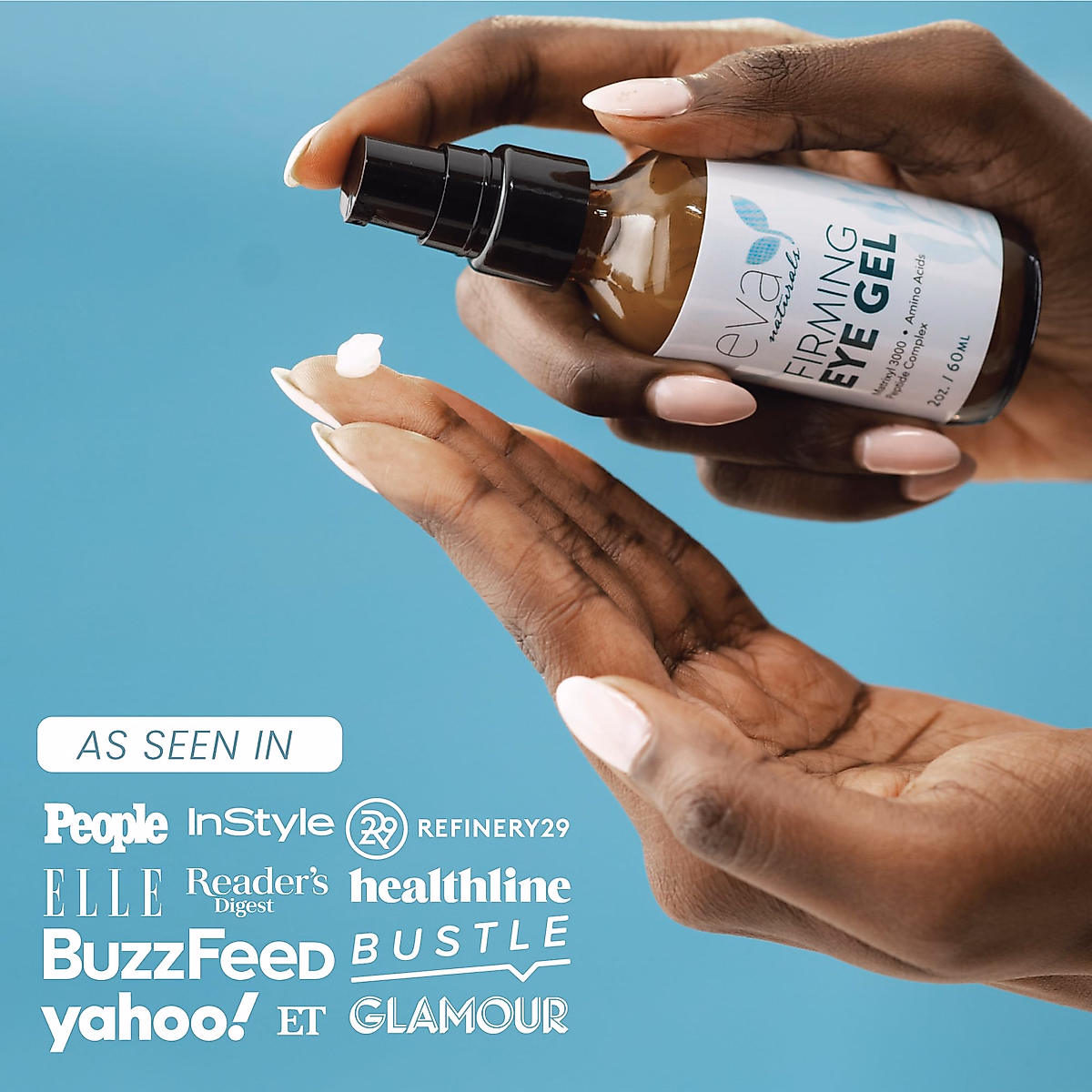 Anti-Aging Eye Gel - Luxurious Hydrating Under Eye Cream For Dark Circles and Puffiness, Bags, Crows Feet, Wrinkles - With Hyaluronic Acid & Skin-Firming Peptides Eye Serum (2 oz.)