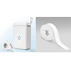 D110 Label Maker Machine with Tape, Portable Label Printer with Tape for Organizing